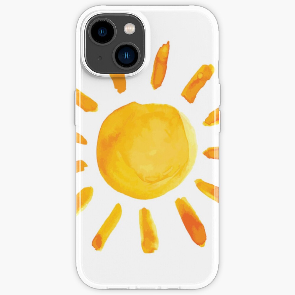 "Brushed Watercolor Painted Sun" iPhone Case for Sale by Claireandrewss ...