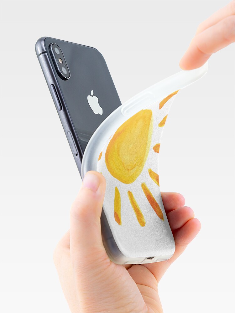 "Brushed Watercolor Painted Sun" iPhone Case for Sale by Claireandrewss ...