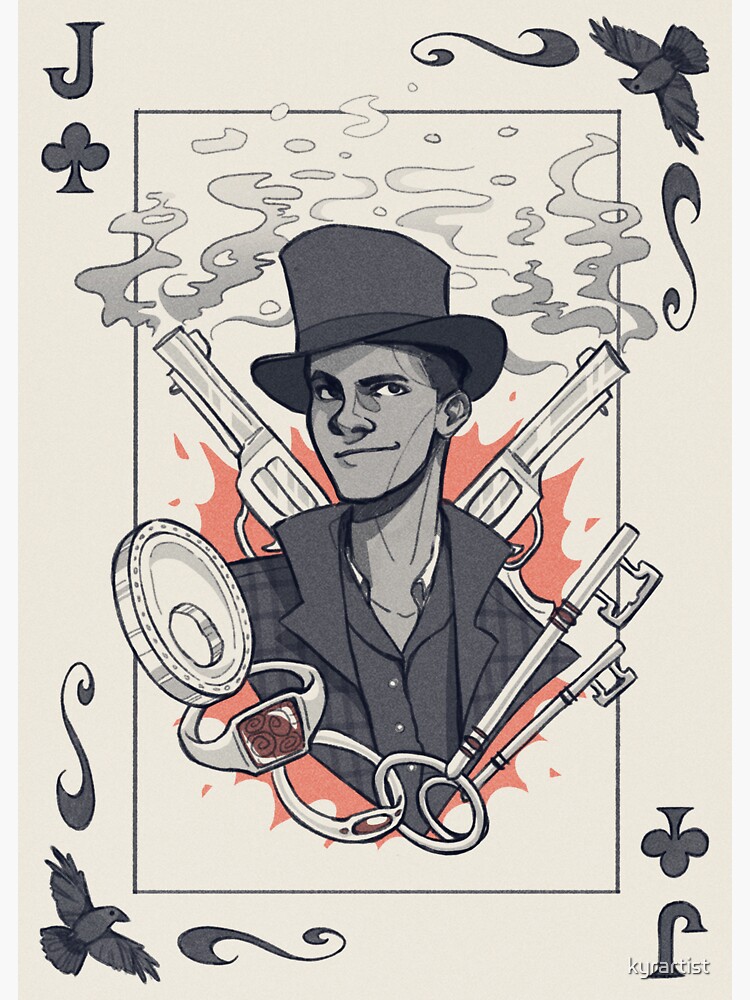 "Jesper Fahey Playing Card - Six of Crows" Sticker for Sale by ...