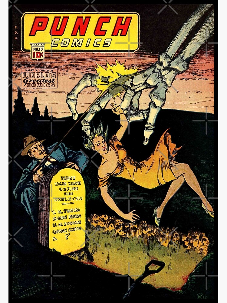 "BEAUTIFUL VINTAGE COMIC MAGAZINE COVER ART, PUNCH COMICS" Greeting ...