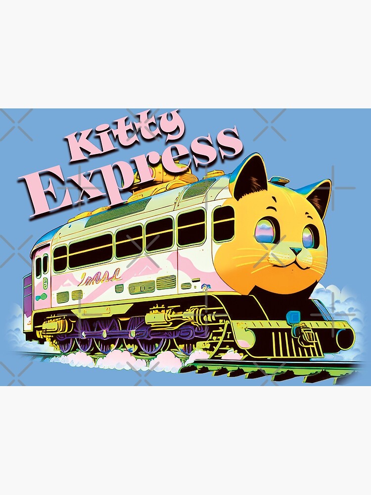 "All Aboard the Kitty Express" Poster for Sale by PixelChameleon ...