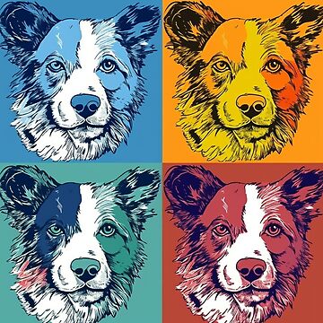 "Border Collie Pop-Art design - Bold & Unique" Sticker for Sale by ...