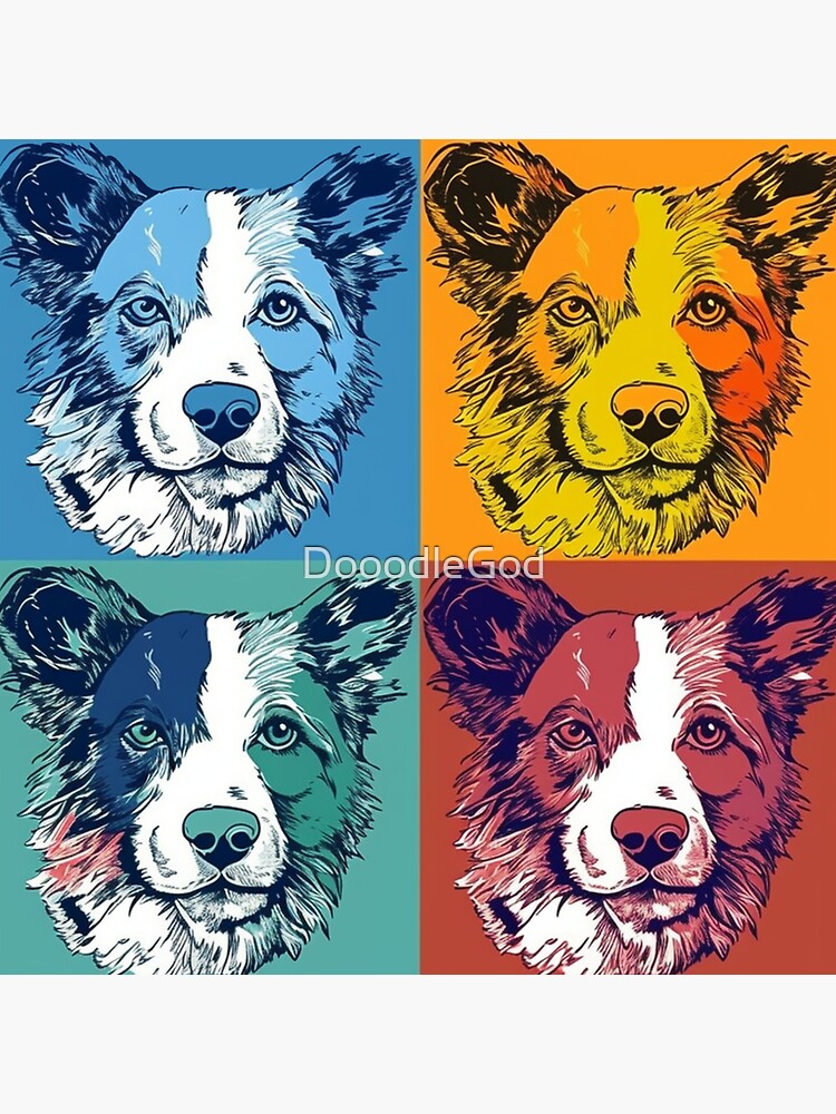 "Border Collie Pop-Art design - Bold & Unique" Sticker for Sale by ...