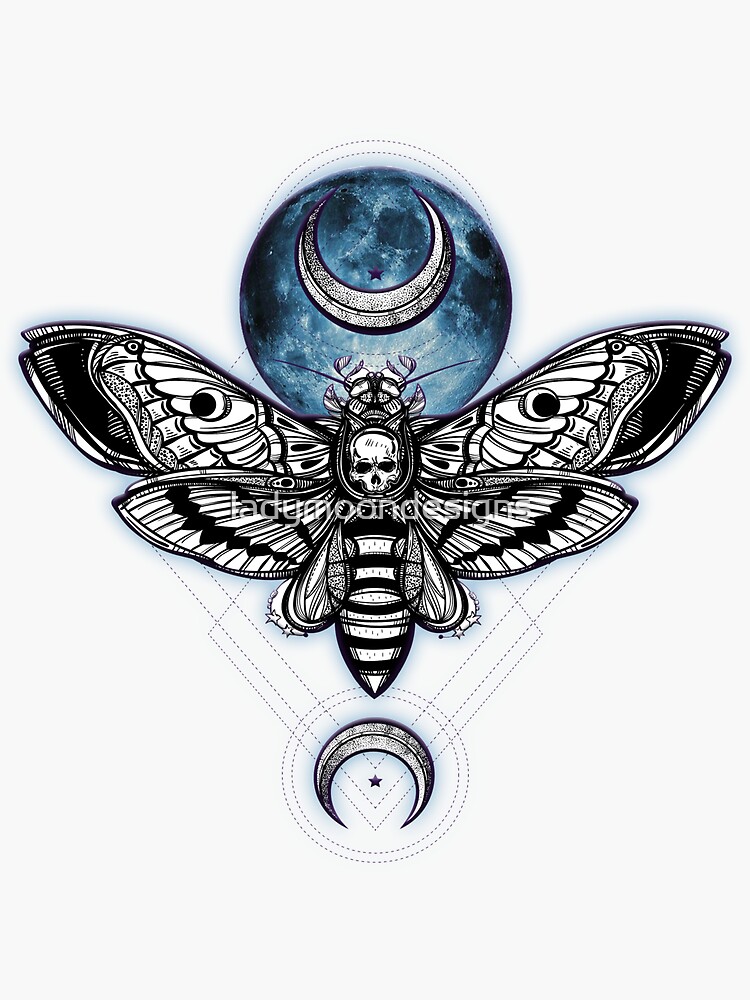 "Deaths Head " Sticker for Sale by ladymoondesigns | Redbubble