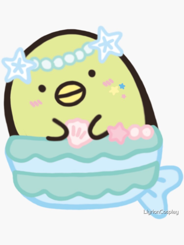 "Sumikko Gurashi Mermaid Penguin" Sticker for Sale by LlyrionCosplay ...
