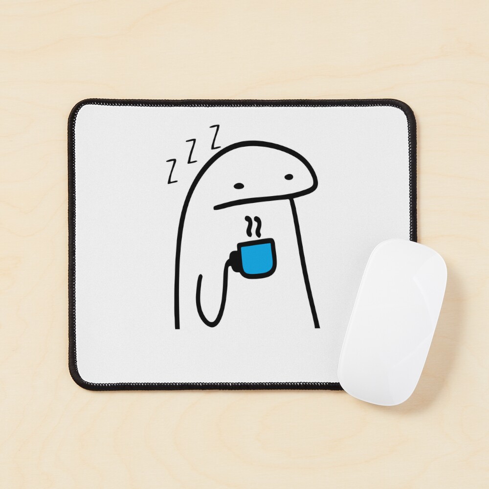 "Tired Flork Drinking Coffee meme" Sticker for Sale by onlyheba | Redbubble
