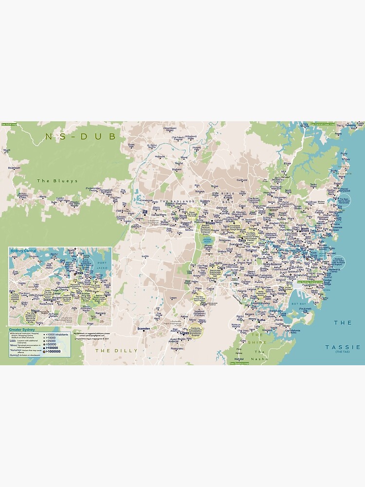 "Sydney Slang Map" Poster for Sale by S-T-O-A | Redbubble
