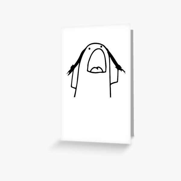 "Flork screaming and pulling hair meme" Greeting Card for Sale by ...