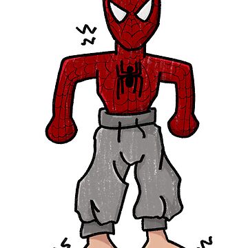"Spoderman in sweatpants " Sticker for Sale by marvarto | Redbubble