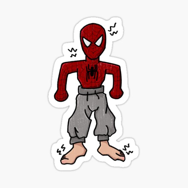 "Spoderman in sweatpants " Sticker for Sale by marvarto | Redbubble