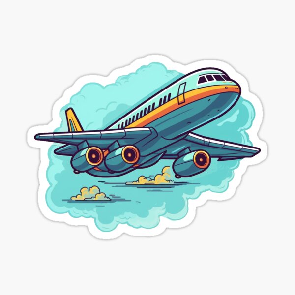 "Airplane" Sticker for Sale by World Of Designs | Redbubble