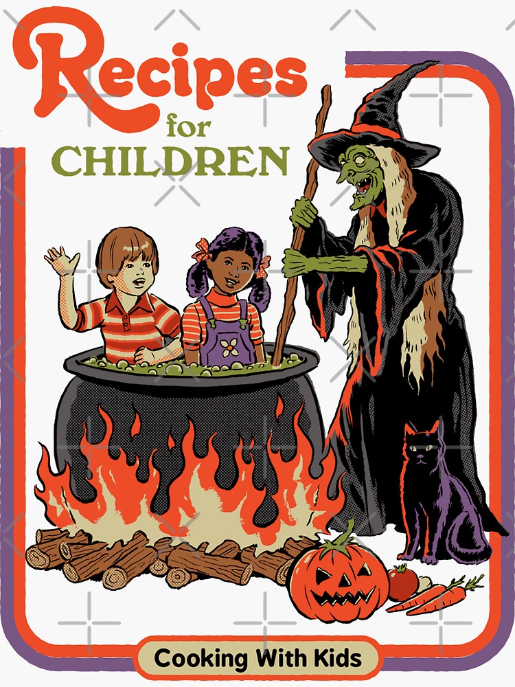"Recipes For Children" Sticker for Sale by stevenrhodes | Redbubble