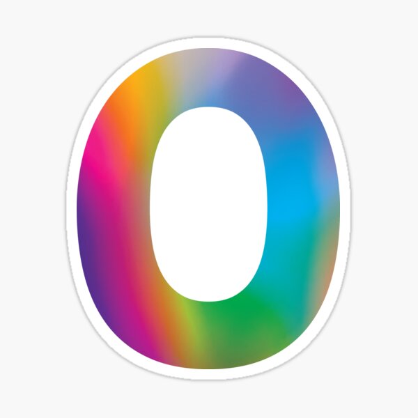 "Rainbow Letter O Sticker" Sticker for Sale by Swelldesigner | Redbubble