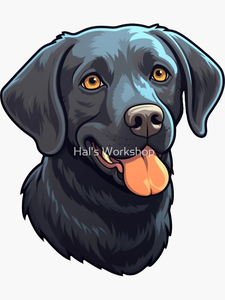 Cartoon Black Lab Sticker for Sale by Hal s Workshop Redbubble