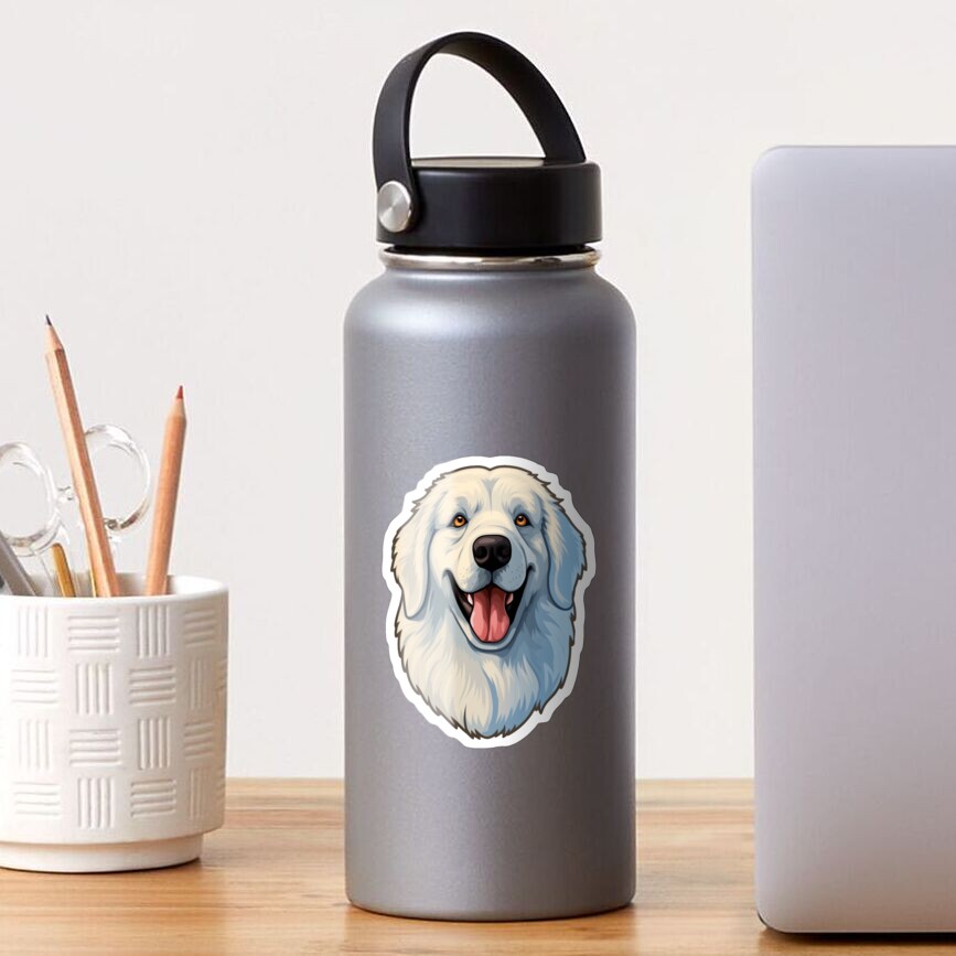 "Cartoon Great Pyrenees" Sticker for Sale by halsworkshop | Redbubble
