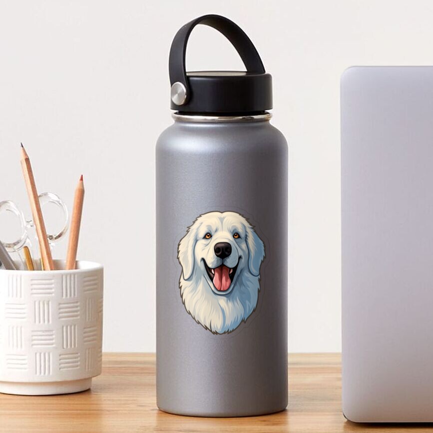 "Cartoon Great Pyrenees" Sticker for Sale by halsworkshop | Redbubble