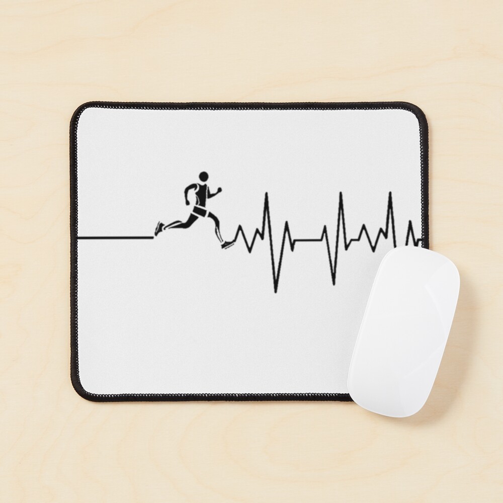 "Heartbeat Runner" Sticker for Sale by Designspire | Redbubble