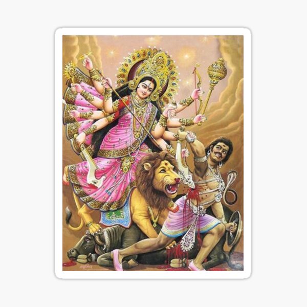 "Jai Mata Di, Durga Goddess, Durga,Durga Mata" Sticker for Sale by ...