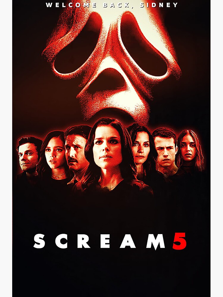 "Scream v movie Poster" Sticker for Sale by peggyyolder | Redbubble