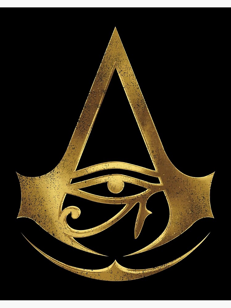 "Ássássins Créed Distréssed Origins Sígil Navy Trending" Canvas Print ...