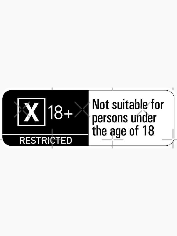 "Classified: Not suitable for persons under the age of 18" Sticker for ...