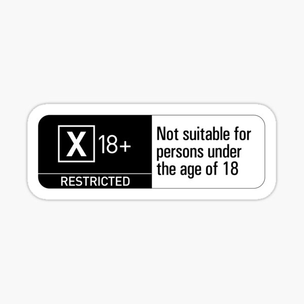 "Classified: Not suitable for persons under the age of 18" Sticker for ...