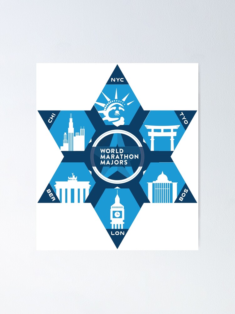 "World Marathon Majors" Poster for Sale by imrhouzvecxs | Redbubble