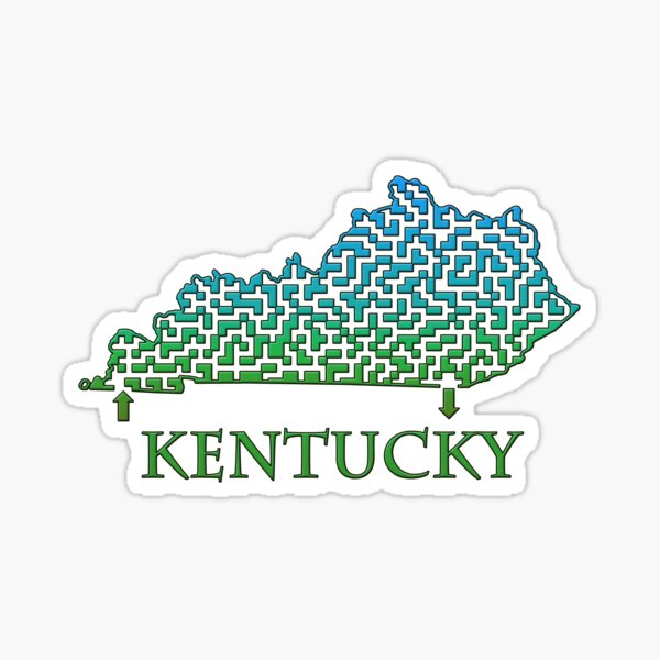 "State of Kentucky Colorful Maze" Sticker by gorff | Redbubble