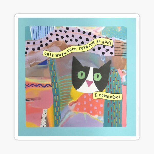 "Cats As Gods" Sticker for Sale by prunellaparsnip | Redbubble