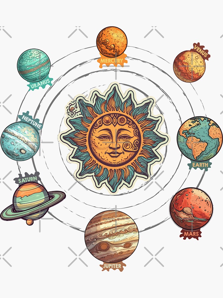 "Solar System. Planets" Sticker for Sale by InstaCreatives | Redbubble