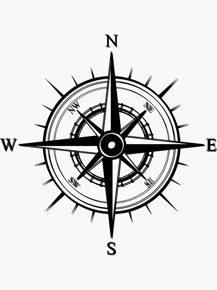"Adventure Compass" Sticker for Sale by bemenmaher | Redbubble