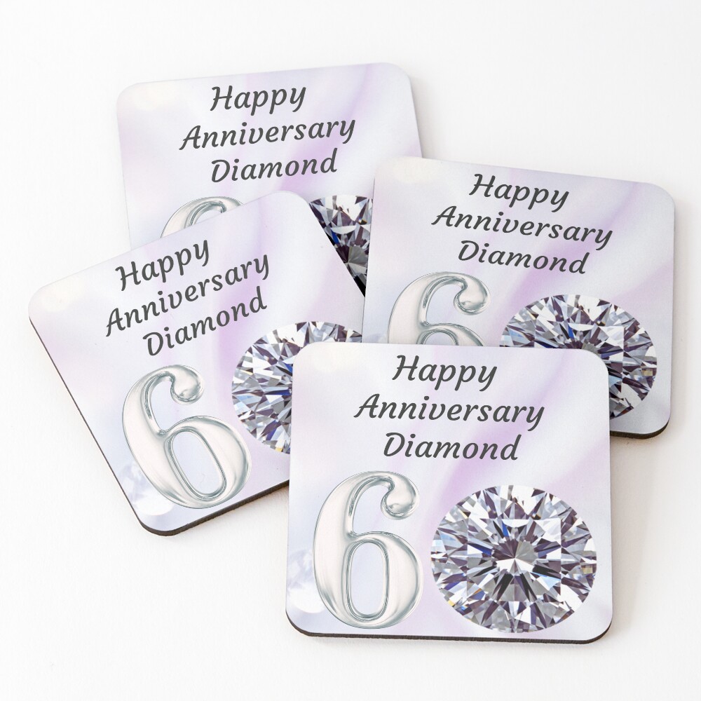 "Happy 60th Diamond Anniversary" Poster for Sale by MandySJ | Redbubble