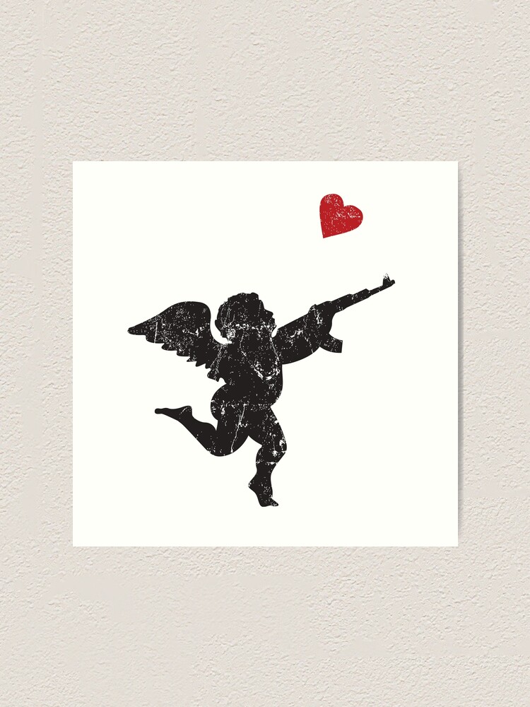 "Cupid with AK-47" Art Print by MikesTeez | Redbubble