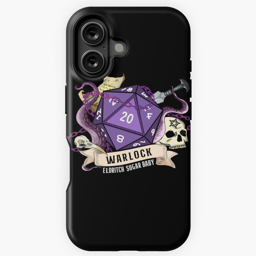 "DND WARLOCK D20 DICE, Eldritch sugar baby: skull, dagger, tentacles ...