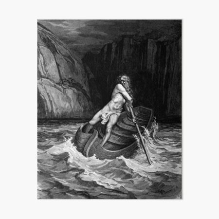 "Charon crosses the river Acheron - Gustave Dore" Art Board Print for ...