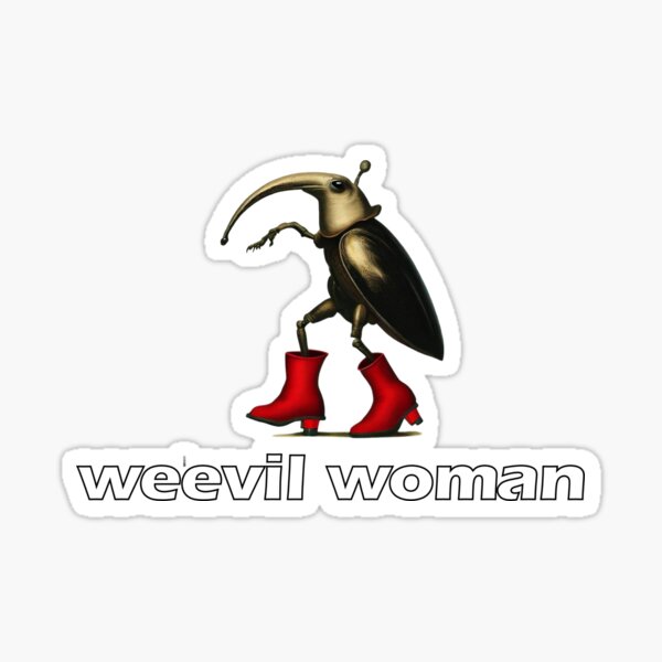 "Weevil Woman" Sticker for Sale by Sarah Curtiss | Redbubble