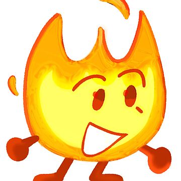 "Firey BFB" Sticker for Sale by delangodesigns | Redbubble