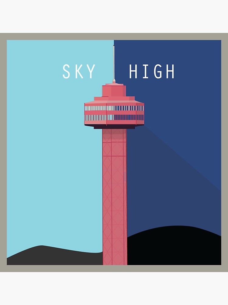 "Sky Tower at Six Flags Magic Mountain Poster" Sticker for Sale by ...