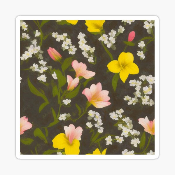 "Beautiful Matte Painted Lilies" Sticker for Sale by FiaFiaPress ...