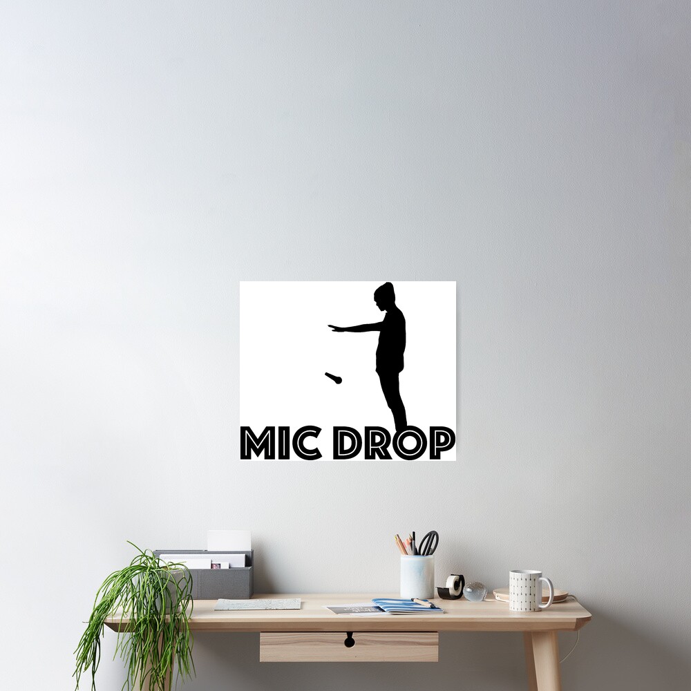 "BTS Mic Drop Silhouette" Poster for Sale by lilian-taylor | Redbubble