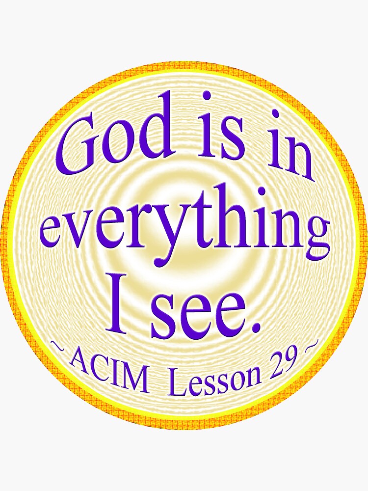 "ACIM Lesson 29" Sticker by ACIM-LOVE | Redbubble