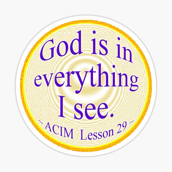 "ACIM Lesson 29" Sticker by ACIM-LOVE | Redbubble