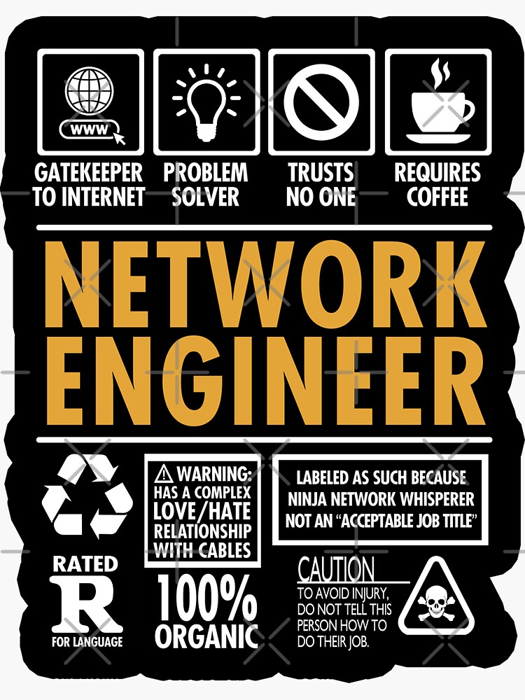 "Network Engineer Gatekeeper of the Internet Funny" Sticker for Sale by ...