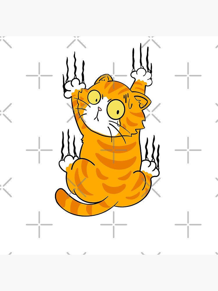 "Scared orange cat cartoon" Poster for Sale by DestinyComplex | Redbubble