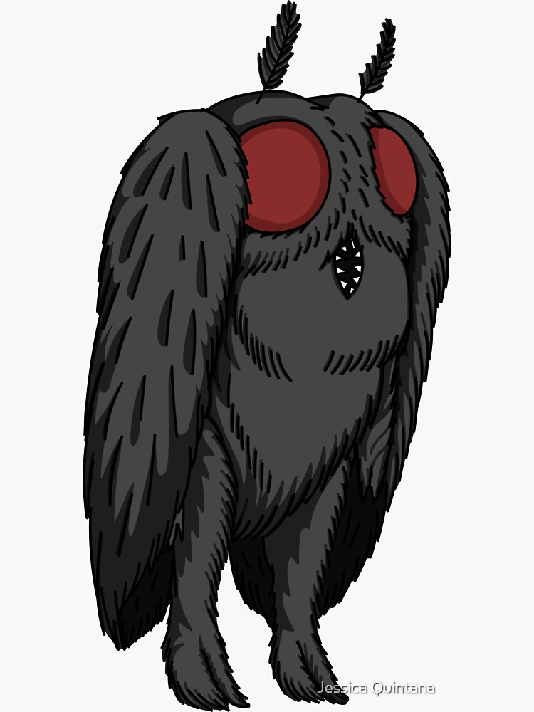 "Cryptid- Moth Man" Sticker for Sale by DeathToLife | Redbubble