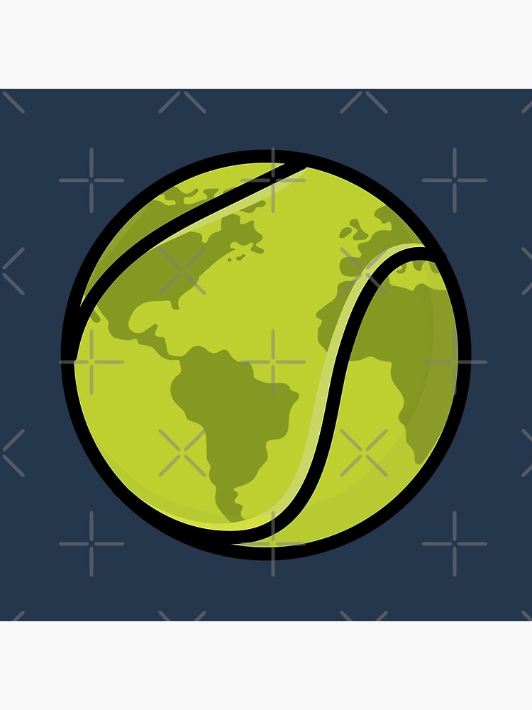 Tennis ball planet earth Art Board Print