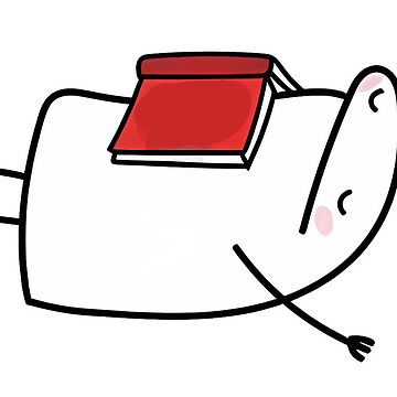 "Flork sleeping while reading" Sticker for Sale by bippity-boppity ...