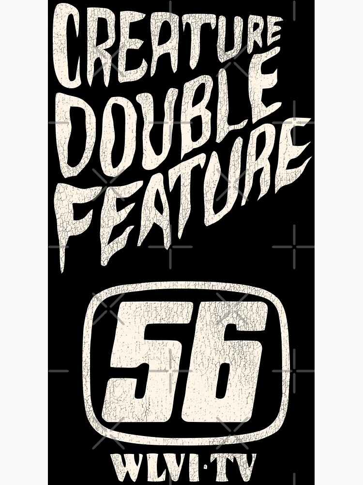 "Creature Double Feature 70s Horror WLVI 56 Boston" Sticker for Sale by ...