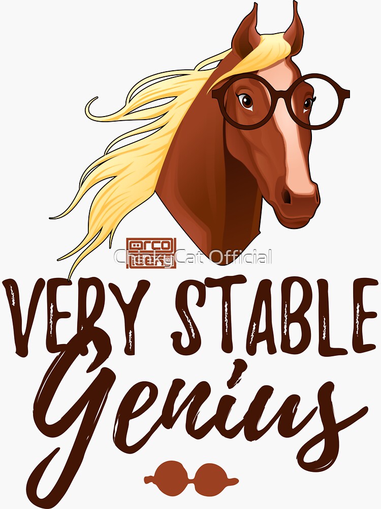 "Very Stable Genius Tweet President Trump Political" Sticker for Sale ...