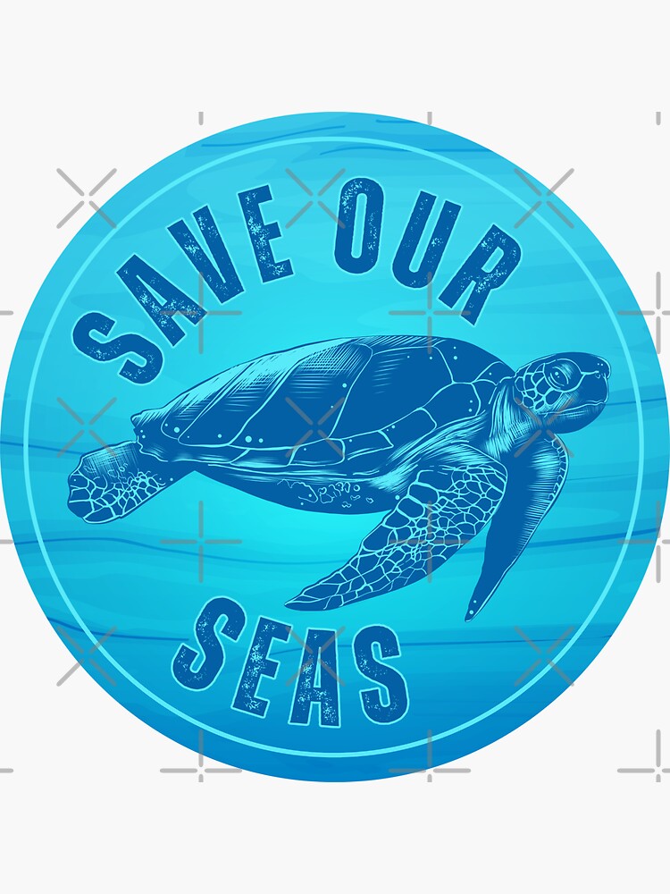 "Save our seas" Sticker for Sale by addict2reading | Redbubble